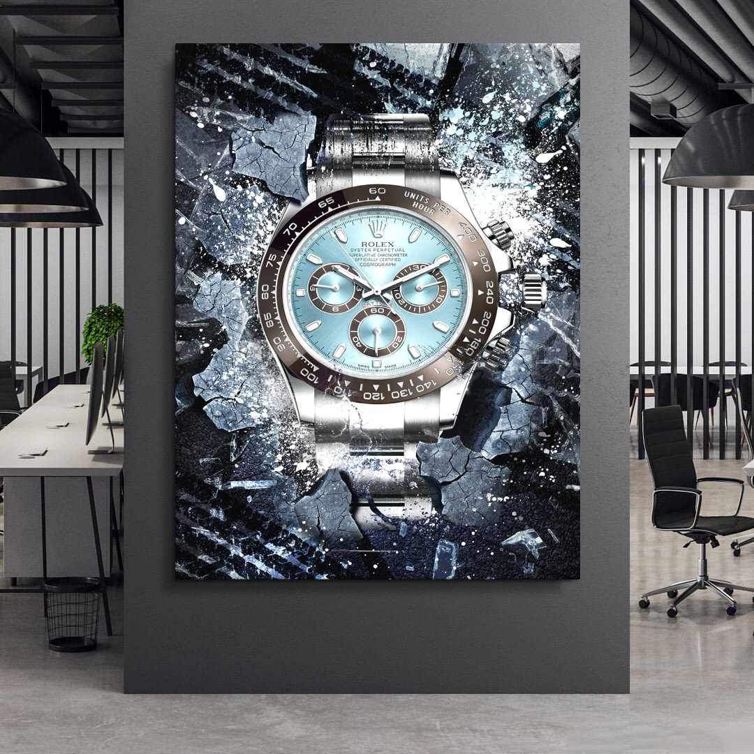 Rolex Art Daytona Platina Watch Poster Canvas Print Watch Art - DEVICI