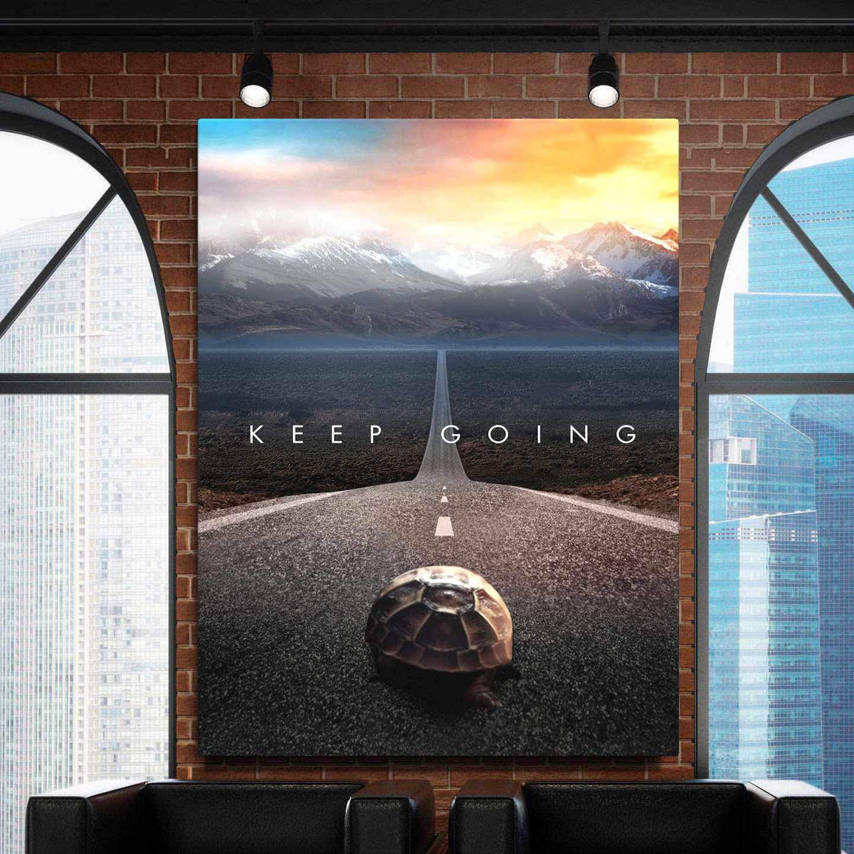 Keep Going Motivational Poster Canvas Print Modern Wall Art Decor