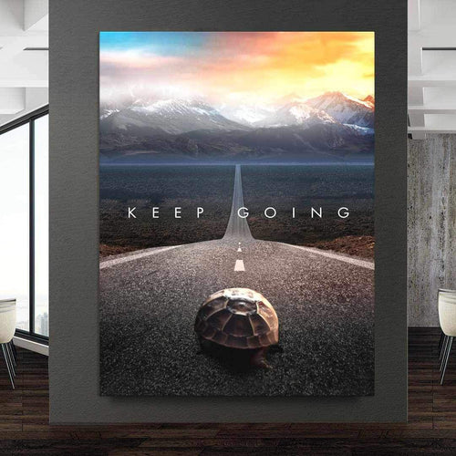 Keep Going Motivational Poster Canvas Print Modern Wall Art Decor