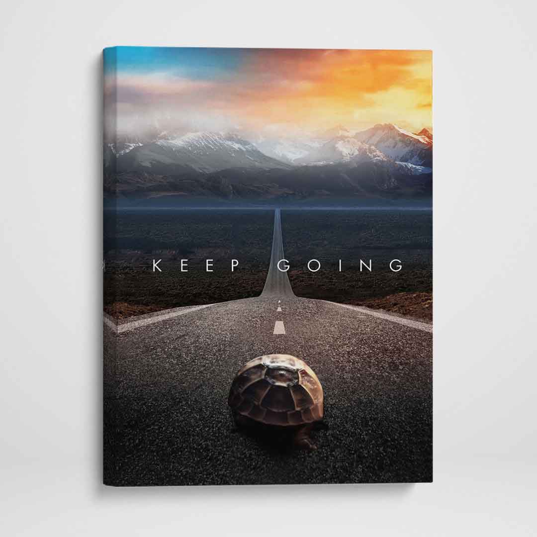 Keep Going Motivational Poster Canvas Print Modern Wall Art Decor - DEVICI