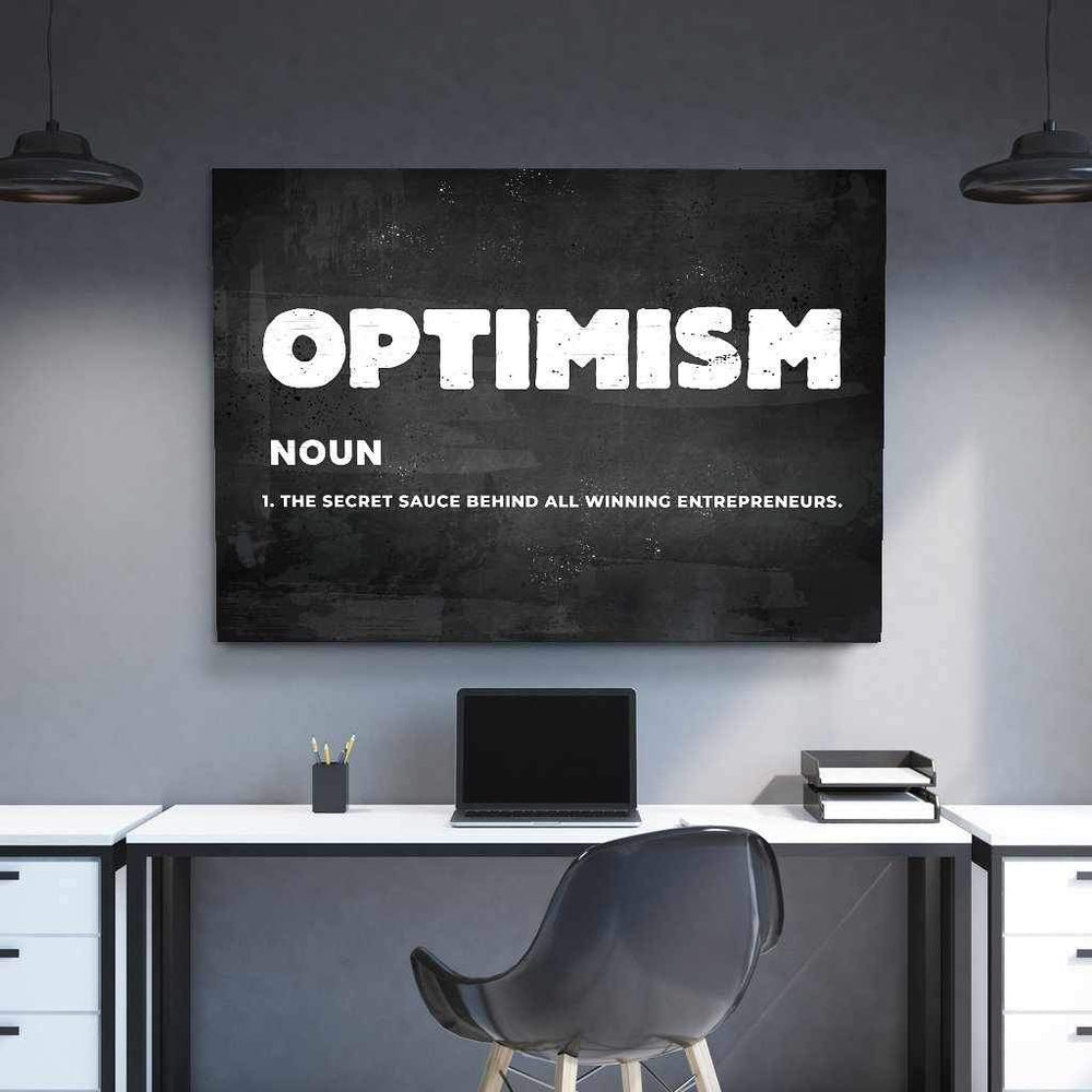 Optimism Motivational Poster Canvas Print Inspirational Wall Art Decor ...