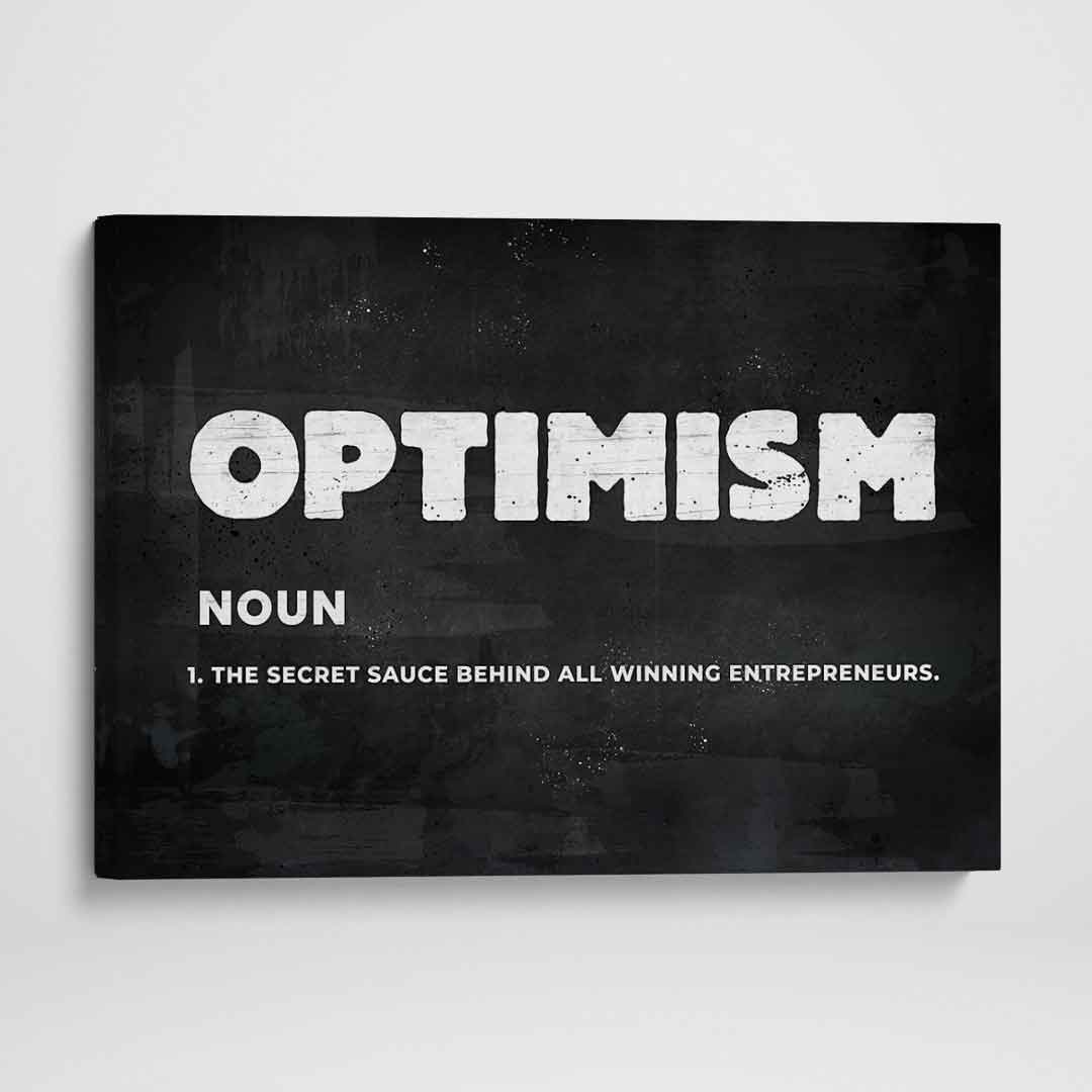 Optimism Motivational Poster Canvas Print Inspirational Wall Art Decor ...