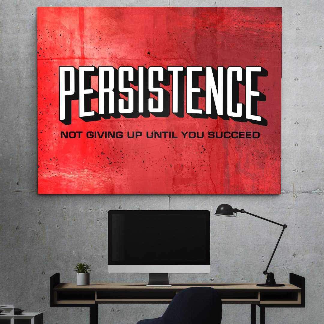 Persistence Motivational Poster Canvas Print Inspirational Wall Art ...