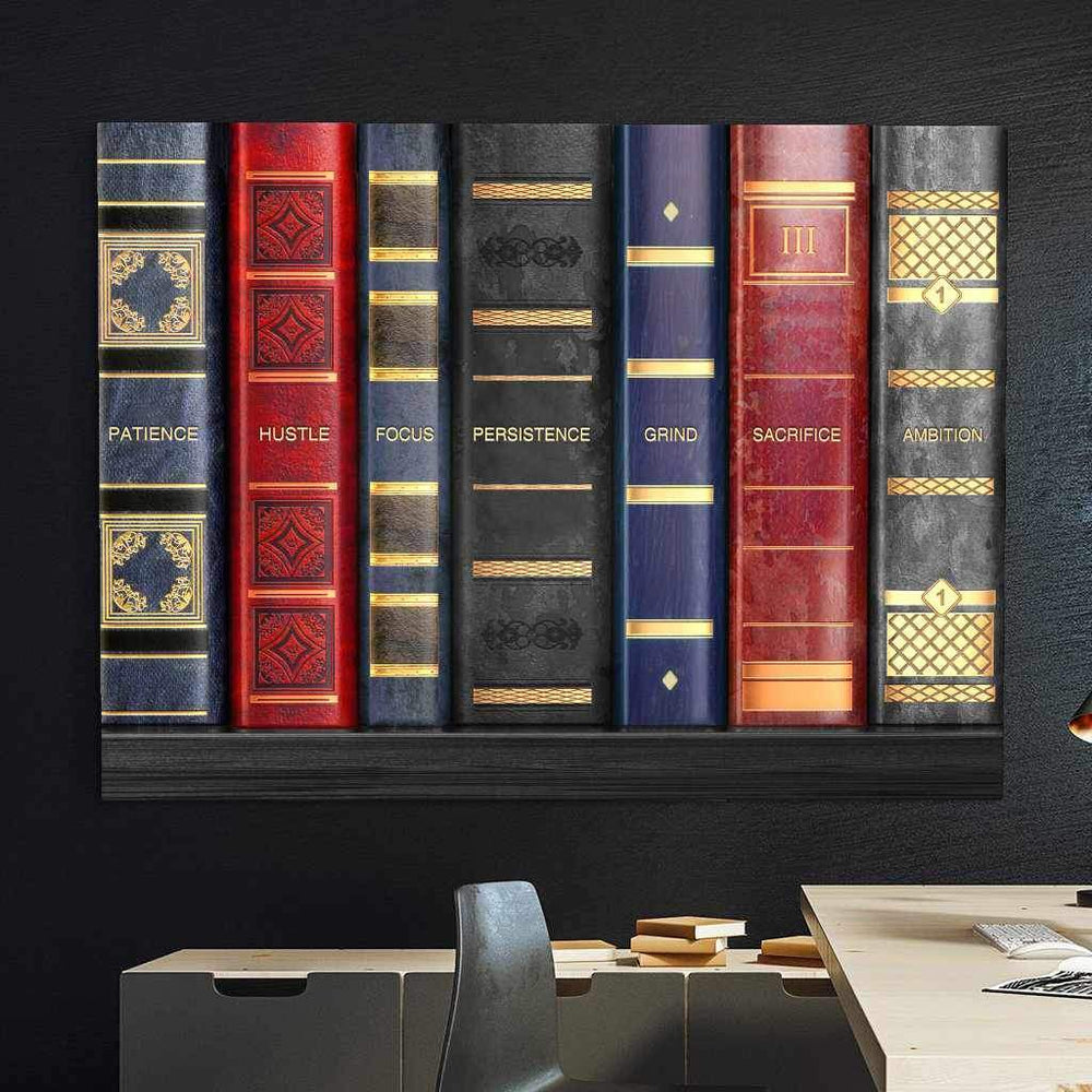 Shelf To Success Modern Wall Art Motivational Poster Canvas Print - DEVICI